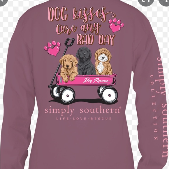 Simply Southern | Tops | Simply Southern Dog Kisses Cure Any Bad Day ...